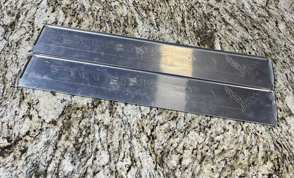 Pair 2014-19 Chevrolet Corvette Stingray C7 Threshold Door Sill Kick ...