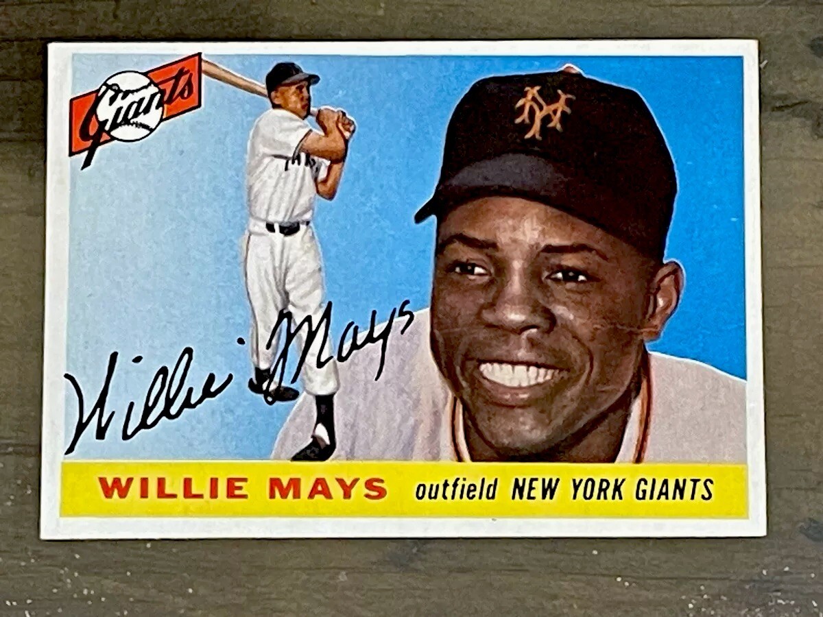 1955 WILLIE MAYS TOPPS #194 ROOKIE ERA BASEBALL CARD EXCELLENT NM NR ...