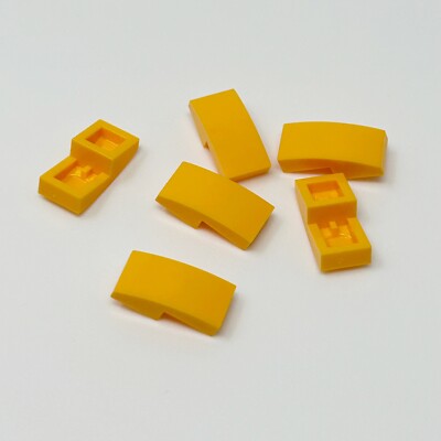 11477 LEGO Parts Slope Curved 2x1 BRIGHT LIGHT ORANGE (6) | eBay