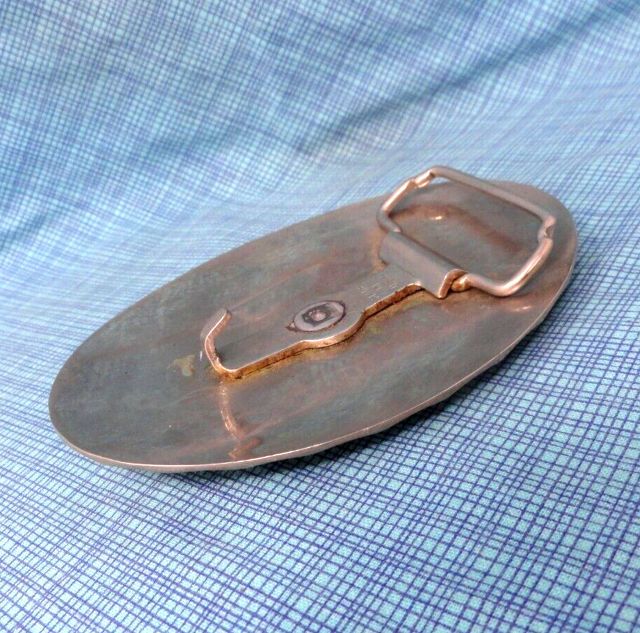 Calf Roping Cowboy Belt Buckle Floral Scroll Rodeo Trophy Vtg 70s ...