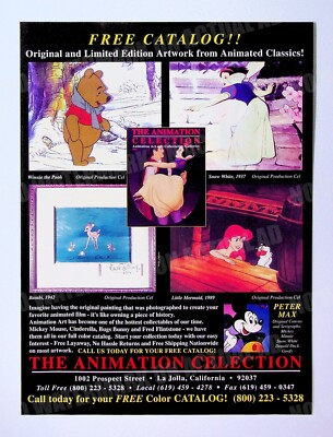 The Animation Celection Disney 1996 Print Magazine Ad Poster ADVERT ...