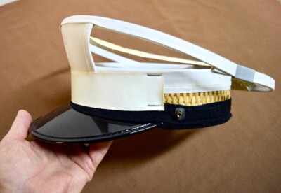 US Marine Corps Dress Hat frame, size 7, Black/white, owned by Vietnam ...