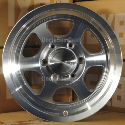 16x8 6x139.7 6x5.5 9SIX9 SIX-1 MACHINE SILVER TE 6 SPOKES DEEP LIP ...