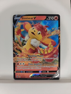 Brilliant Stars Pokemon Card, Simisear V 027/172 Ultra Rare | eBay