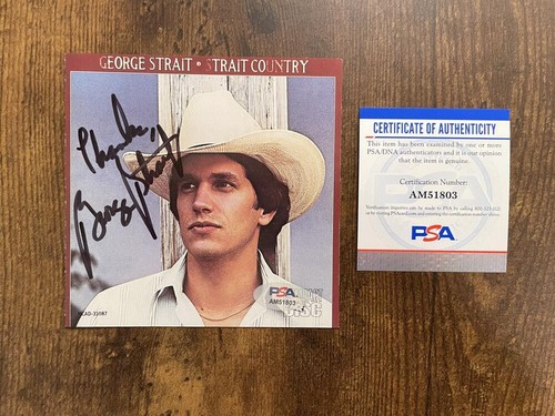 George Strait Signed Autograph Strait Country Framed CD Display w/ PSA ...