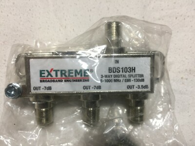 Extreme 3 Way Unbalanced HD Digital 1GHz High Perf CoaxCable Splitter ...