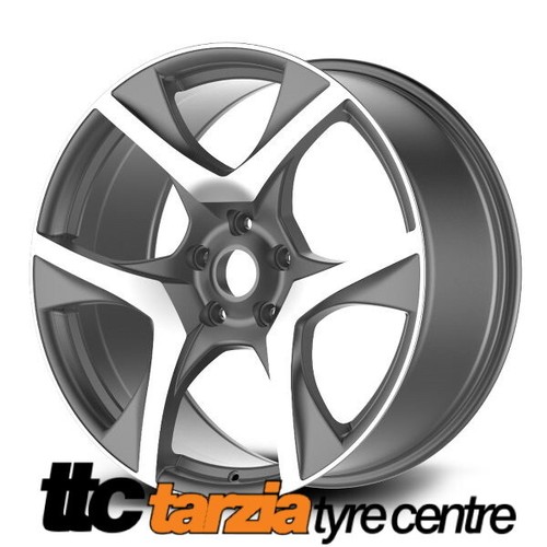 VF2 R8 Style Wheels Staggered 20x8.5" 9.5" Gum Metal Grey Machined X4 ...