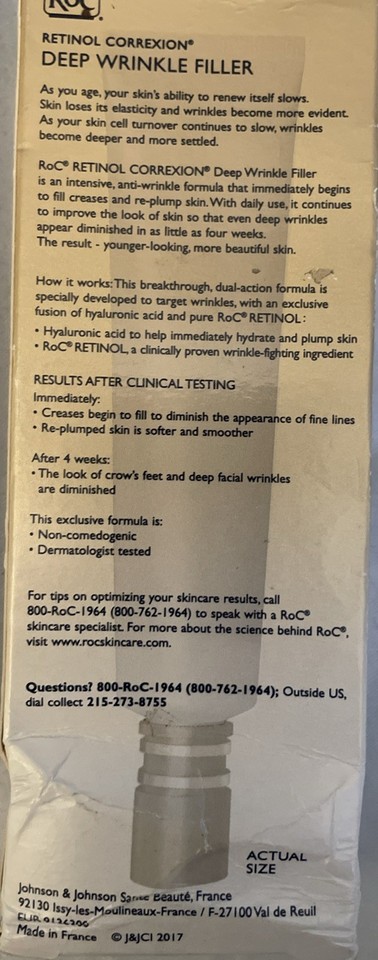 TWO 1oz RoC Retinol Correxion Deep Wrinkle Filler SEALED (Damaged Boxes ...