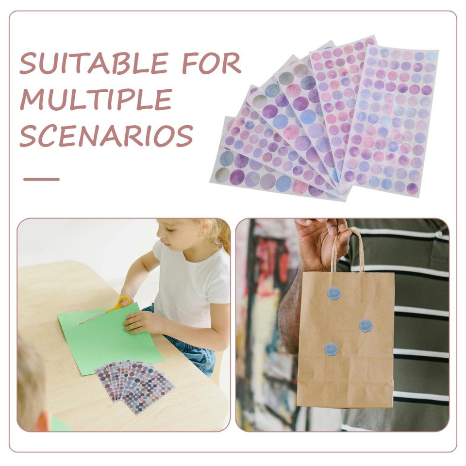 36 Sheets Dot Sticker Small Round Stickers Dots Colour-coding Labels ...