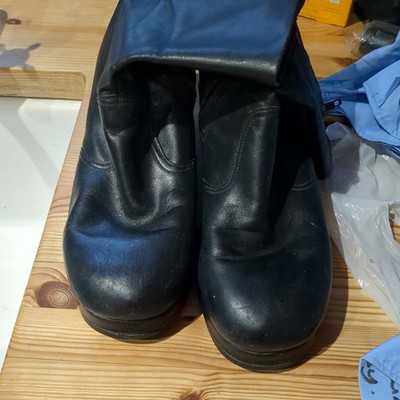 MEN'S Black PLATFORM BOOTS..DISCO 60's/70's..IDEAL FOR FANCY DRESS ...
