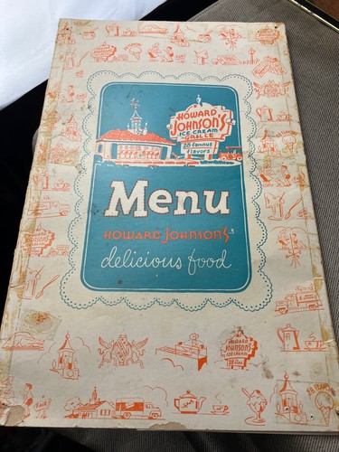 Vintage 1950s Howard Johnson's Restaurant Dinner Menu Delicious Food 28 ...