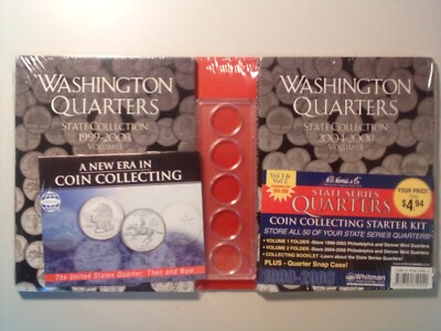 Statehood Quarters Folders 1 & 2 (1999-2008) Coin Collecting Starter ...