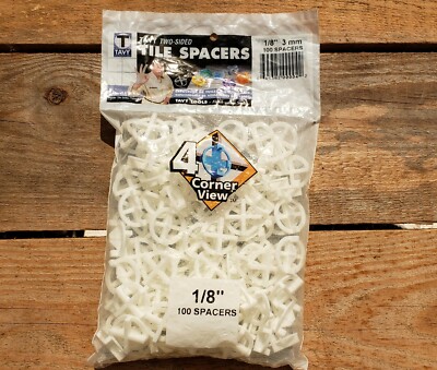 Tavy 2-sided 4 Corner View Tile Spacers 1/8" - 100 Count New In Package ...