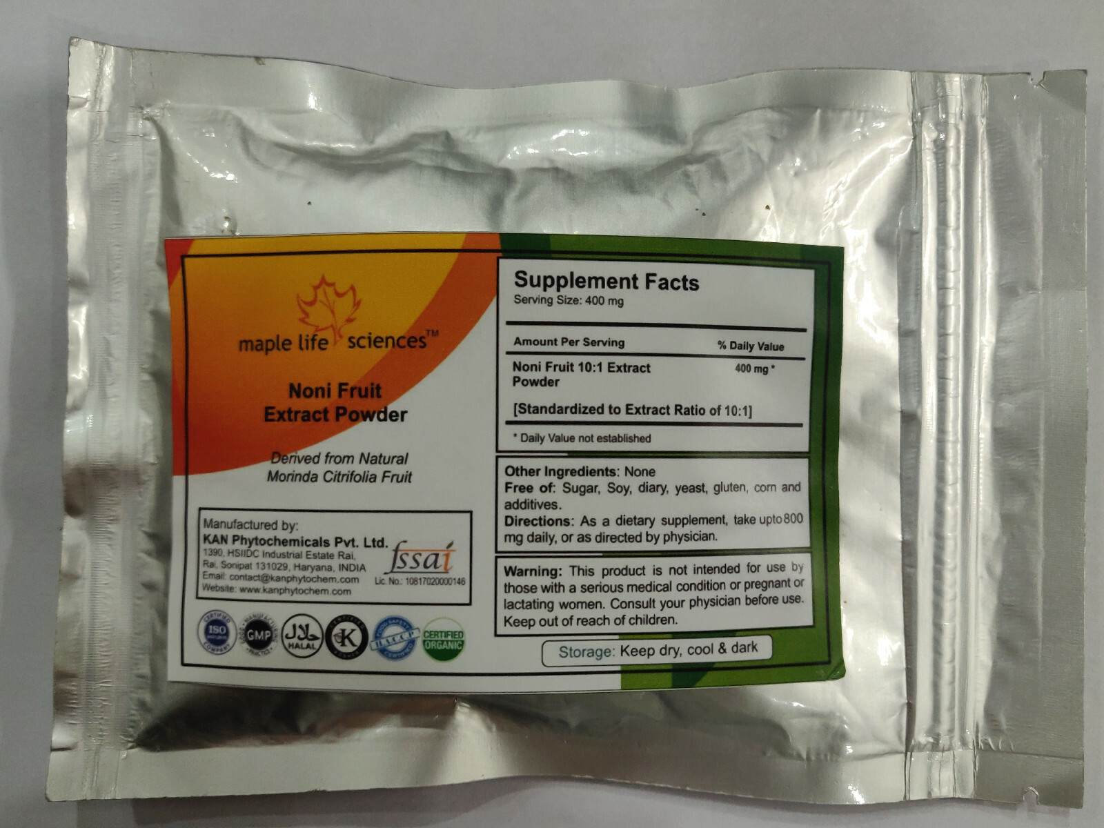 Noni Extract (10:1) Powder (Morinda Citrifolia) - Pure & High Quality ...