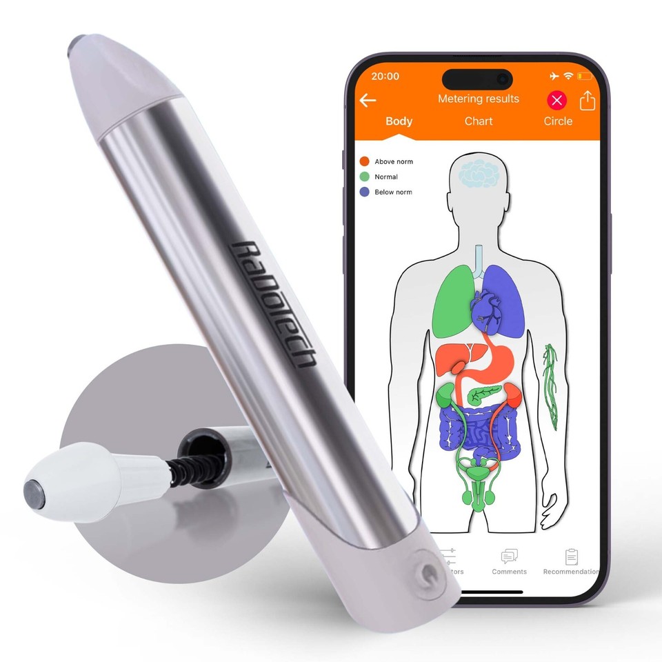 RaDoTech Wellness Fitness Tracker Smart Body Conductivity Analyzer Read ...