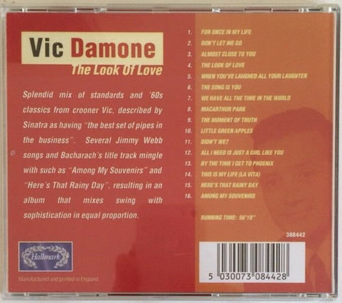 Vic Damone - Vic Damone - Look of Love CD (1998) Audio Quality ...