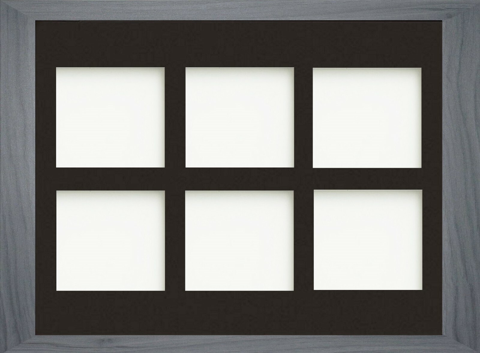 Grey Multi Aperture Photo Picture Frame & Mount With Choice Of 23 ...