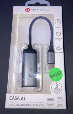 **Brand New** USB-C to Gigabit Ethernet Adapter Adam Elements | eBay
