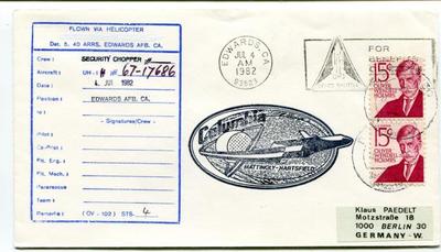1982 Flown Via Helicopter Edwards AFB California Security Chopper ...