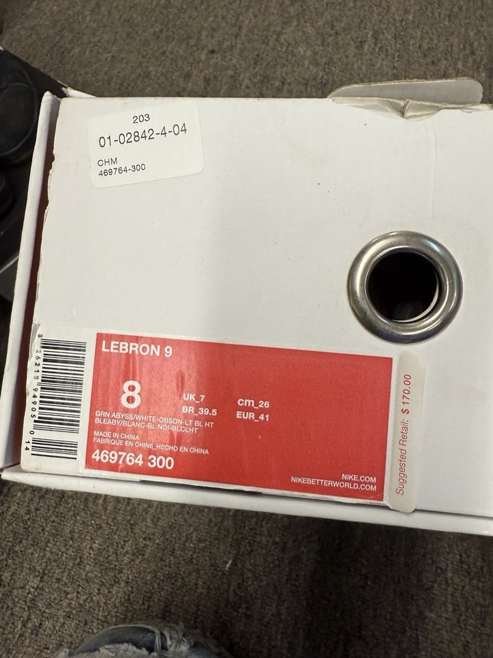 Nike NBA Lebron James Flywire Basketball Shoes Size 8 White Red Black ...