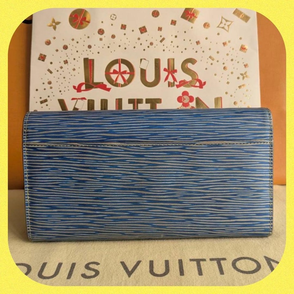 Louis Vuitton Epi Portefeuille Sarah Denim Long Wallet Used Excellent ...
