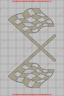 SLT1100S Checker Flags Vinyl Solvent Based Vinyl Masking/ Stencil Kit ...