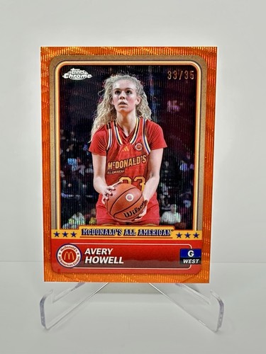2024 Topps Chrome McDonald’s Avery Howell Orange Wave 33/35 SP Card 17 ...
