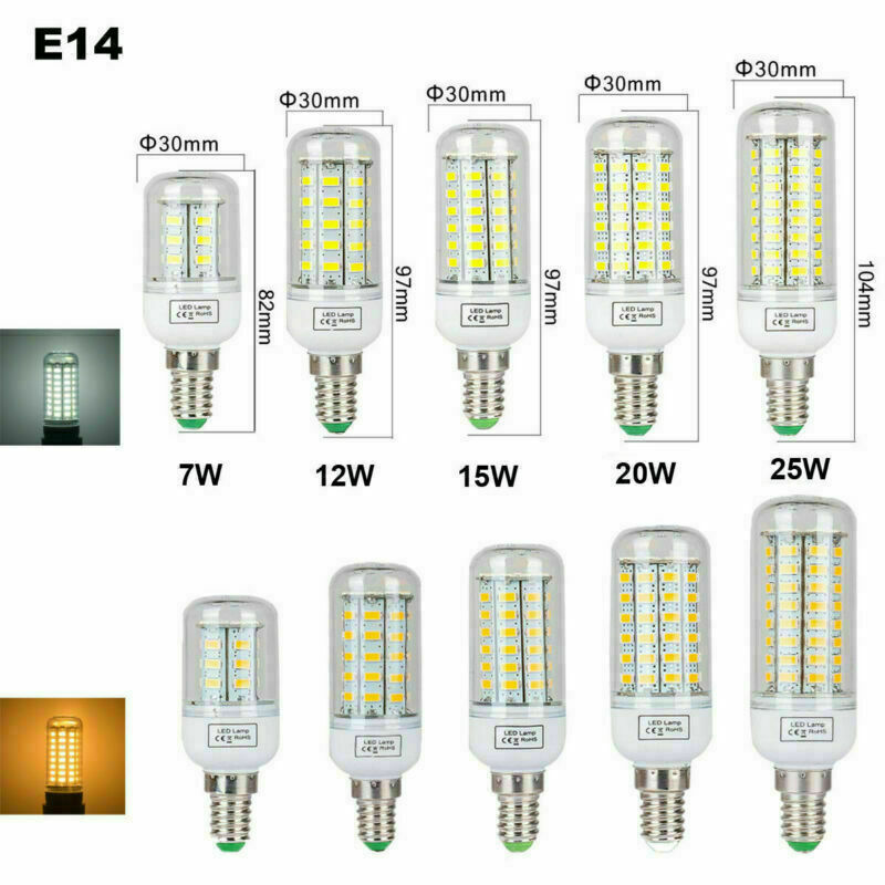 LED Bulb E27 E14 B22 G9 7W 8W 15W 20W 25W Corn light bulbs Replace ...