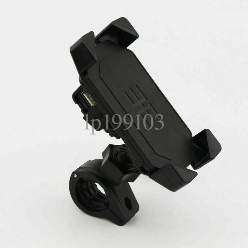 Motorcycle Bike ATV Cell Phone GPS Handlebar Mirror Mount Holder w/ USB ...