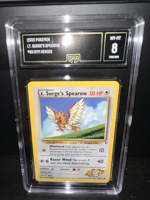 2000 Pokémon #83 Gym Heroes Lt. Surge’s Spearow - GMA Graded 8 | eBay