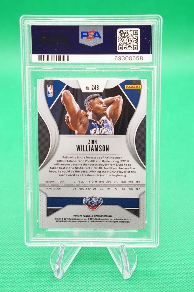 2019-20 Prizm Base Rookie #248 Zion Williamson PSA 10 GEM MINT G7U | eBay