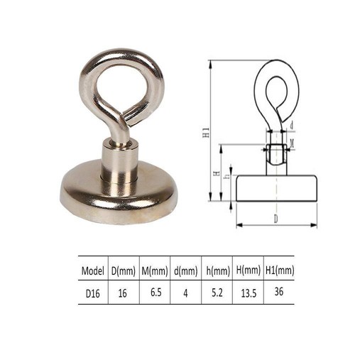 12 Pack Powerful Heavy Duty Neodymium Magnetic Hooks Eyebolt Strong ...