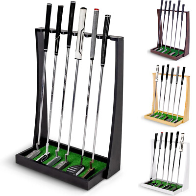 Premium Wooden Golf Putter Stand Indoor Display Rack Golf Club Rack ...