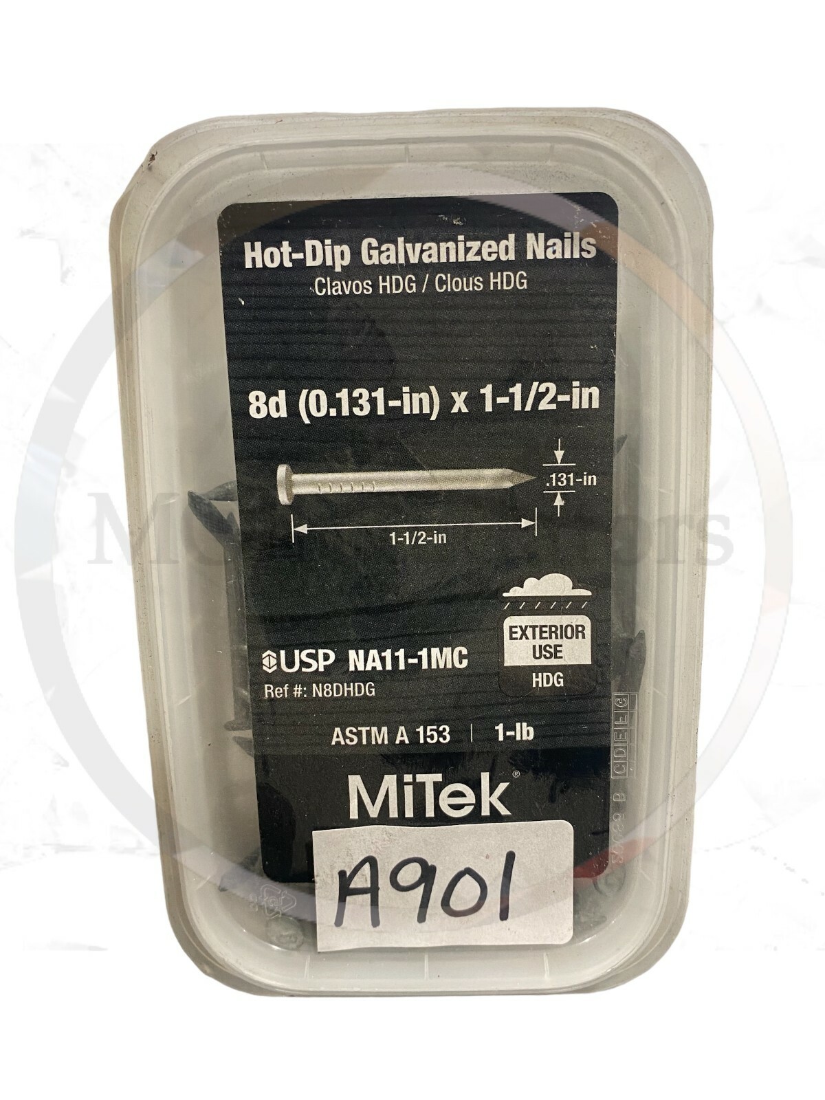 Lot(5) MiTek Hot-Dip Galvanized Nails 8d(0.131-in) X 1-1/2in NA11-1MC ...