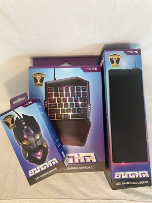 Bugha Exclusive One-handed keyboard, Gaming Mouse, and Gaming MousePad ...