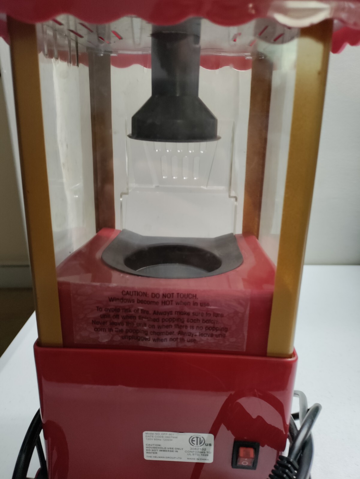 Tabletop Old Fashioned Movie Time Popcorn Maker Nostalgia Electrics ...