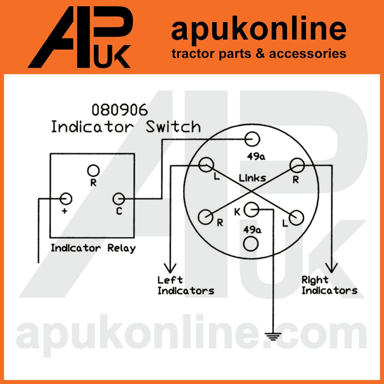NEW David Brown Tractor Indicator Switch Turn Universal Blinker Signal ...