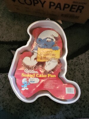 Wilton 1983 Smurf Cake Pan Baking Decorate Mold Sign Banner | eBay