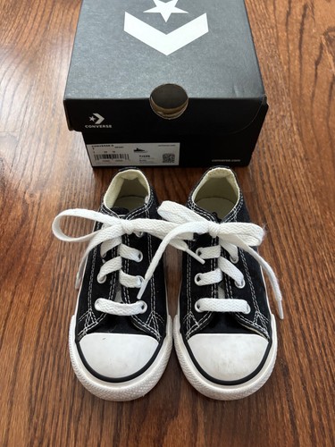 Converse Chuck Taylor All Star Canvas Sneakers inBlack w/ White Low ...