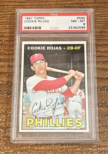 1967 Topps Cookie Rojas #595 PSA 8 NM-MT Phillies | eBay
