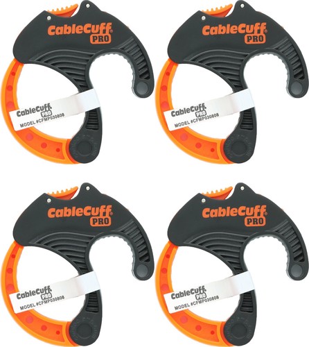 Cable Cuff Pro (4 Pack: 4X Medium 2 Inch Diameter) Adjustable, Reusabl ...