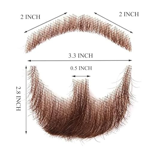 Fake Goatee Costume Facial Hair Realistic Beard Mustache with Adhesive ...