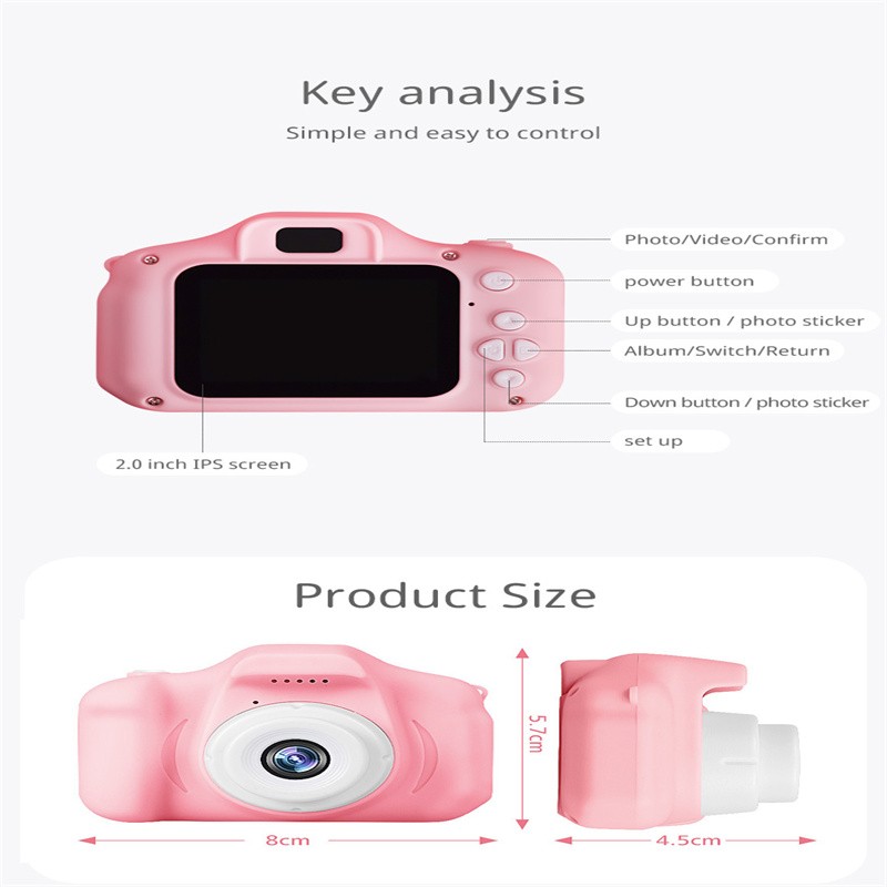 Mini Children's Camera Toys Children's Birthday Gifts Cartoon Can Take ...