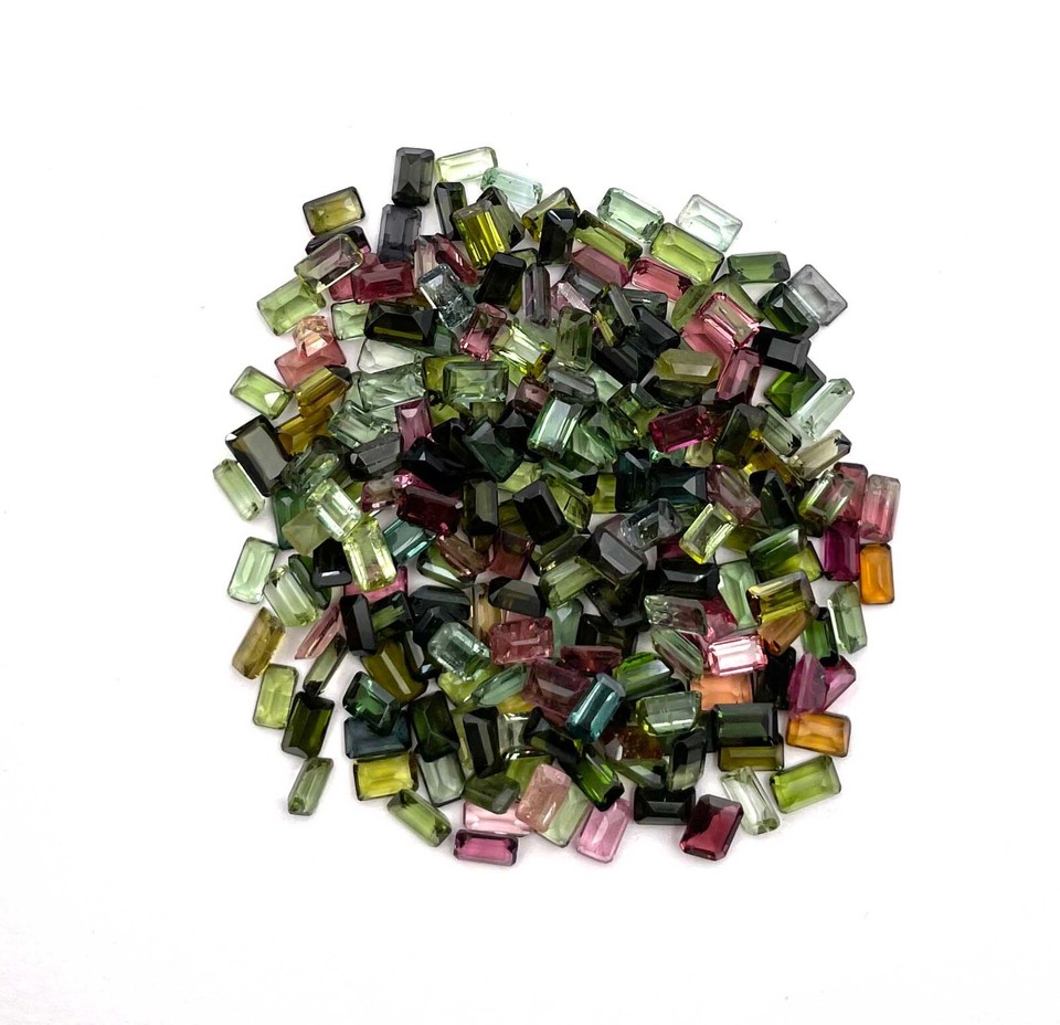 Natural Tourmaline Octagon Cut Loose Gemstone Lot 20 Pcs 3*5-3.50*5.50 ...