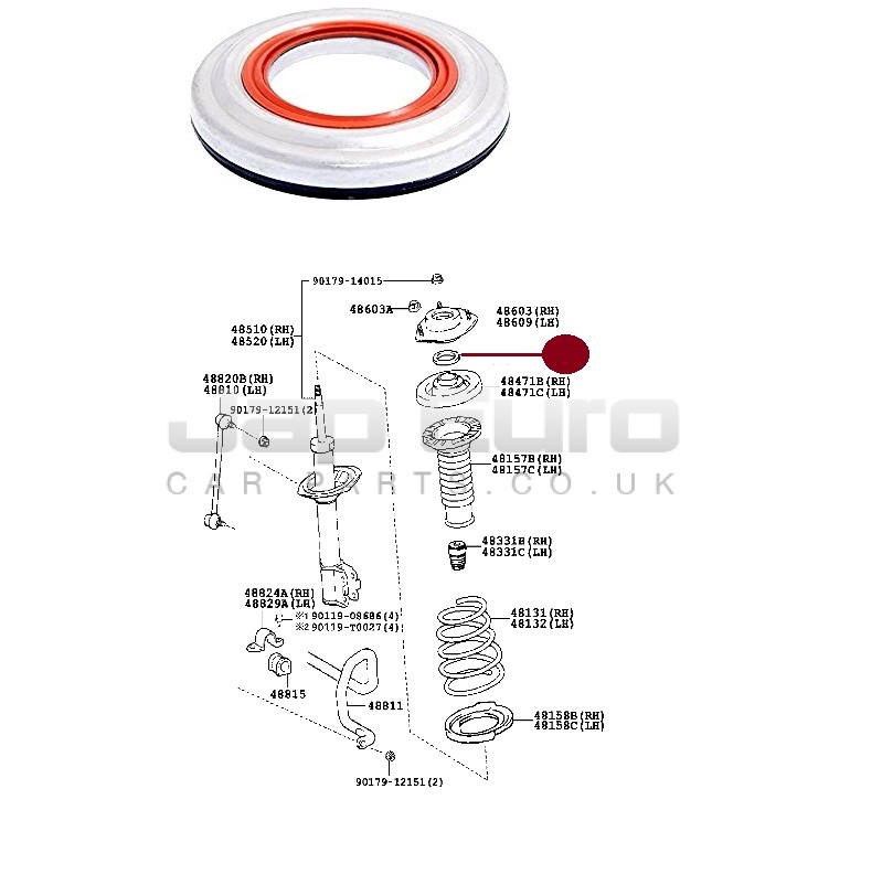 For Toyota Alphard Anh10 Mnh10 Front Top Shock Absorber Strut Mount ...