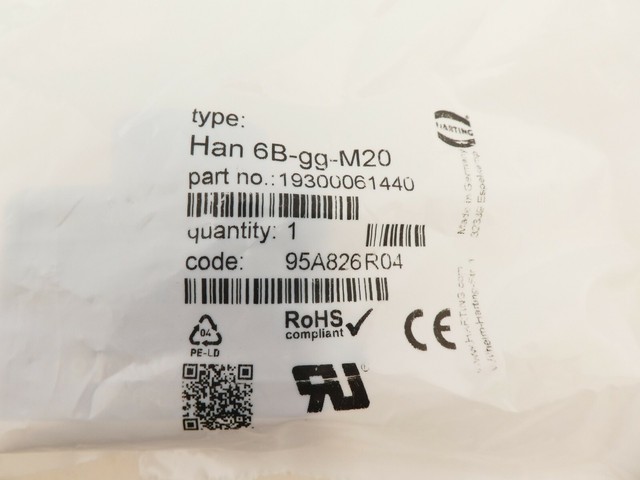 19300061440 Gehäuse für HAN-Steckverbinder Han Größe 6B für Leitungen ...