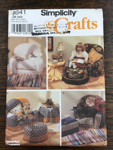 Simplicity Crafts Pattern 8641 Sunrise Designs Doll Furniture Uncut | eBay
