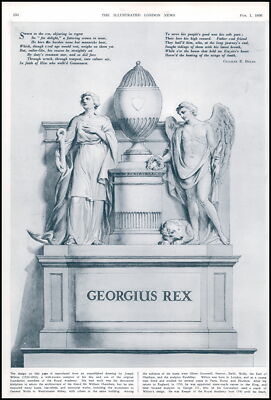 1936 ILLUSTRATED LONDON NEWS SCULPTURE JOSEPH WILTON GEORGIUS REX ROYAL ...