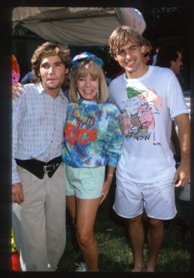 1987 TERRY MOORE, COREY FELDMAN & GRANT CRAMER Original 35mm Slide ...