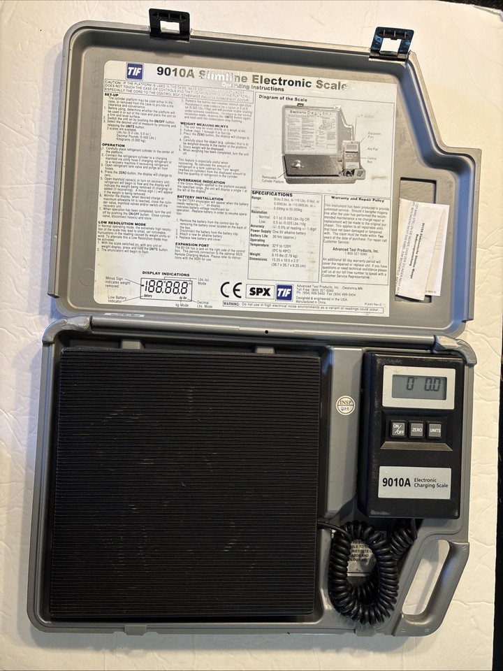 TIF 9010a Instruments Slimline Refrigerant Electronic Scale 9010A ...